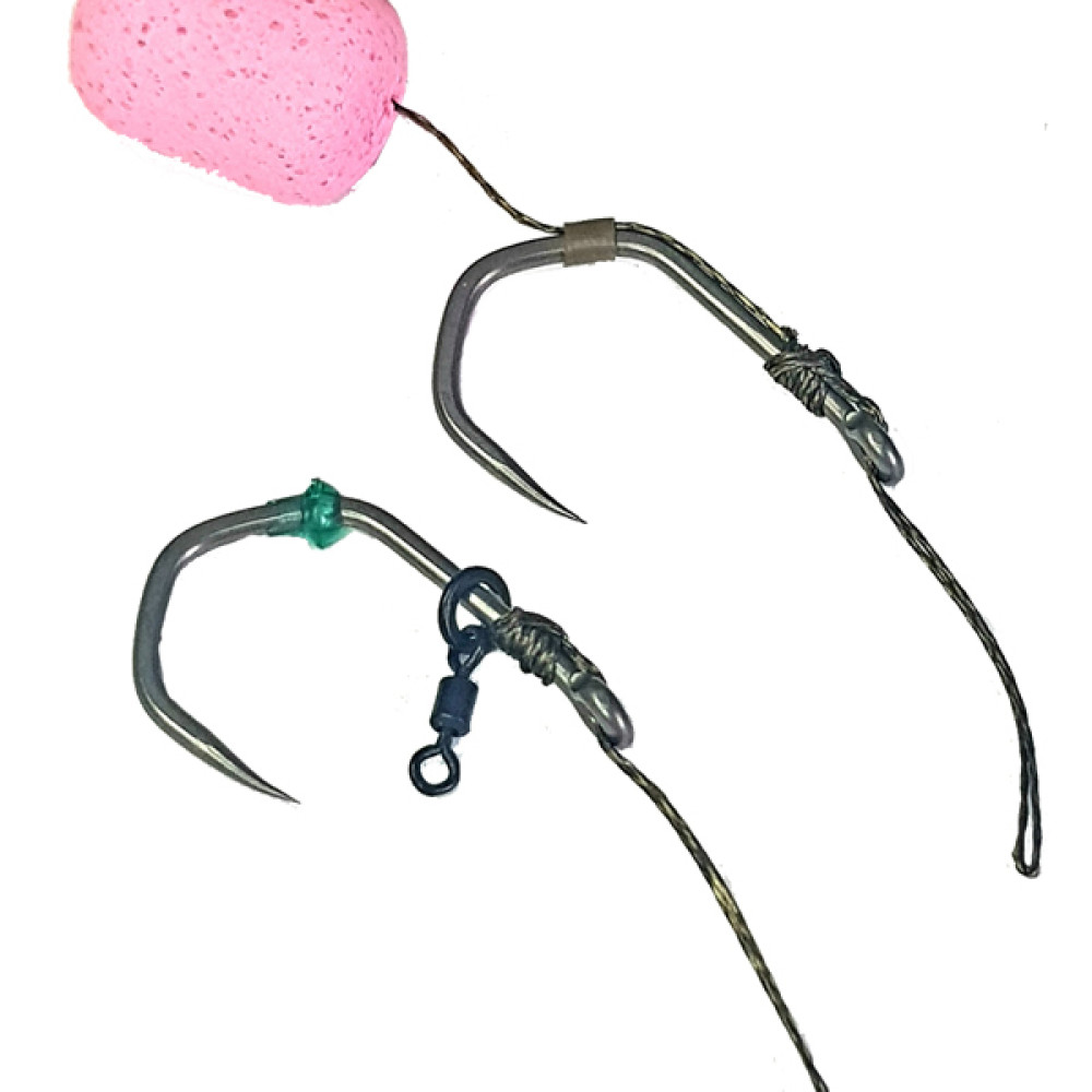 Camo Combi Rigs - Professionally Tied Ready Made Carp Fishing Rigs